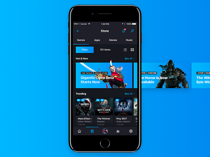 Steam App Redesign [Mobile] by Erik Padamans on Dribbble