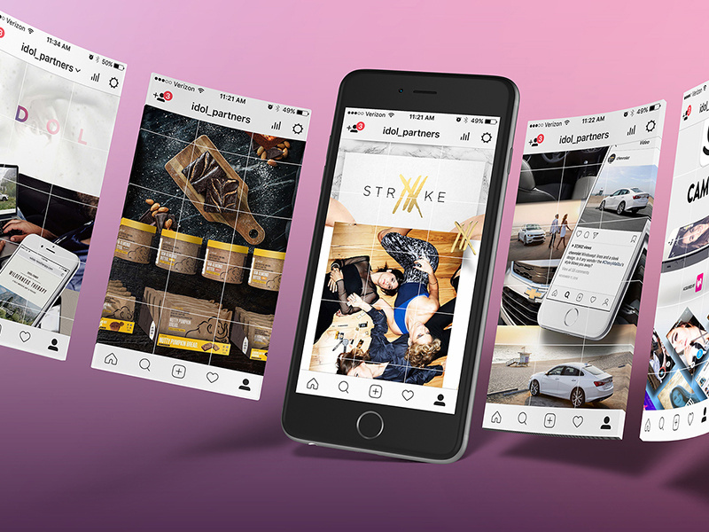 IDOL Instagram layout by Brad Burke on Dribbble