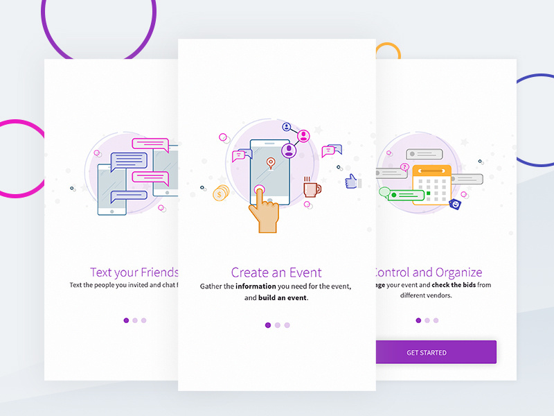 Walkthrough - illustrated splash screens by UI/UX Designer - Amit ...