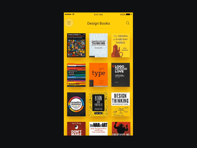 Book App - FREE Sketch + Principle File by Travis Howell 🍻 on Dribbble