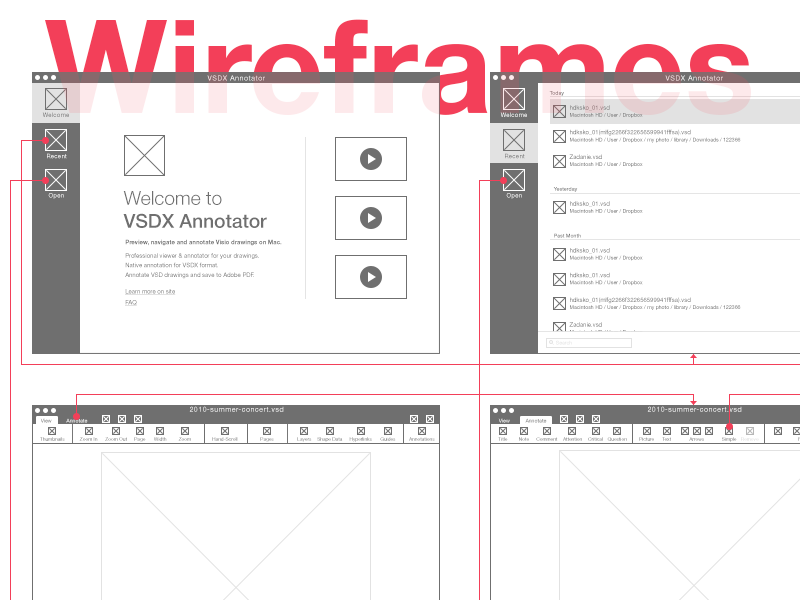 VSDX Annotator Wireframes by Tanya Kremnova on Dribbble