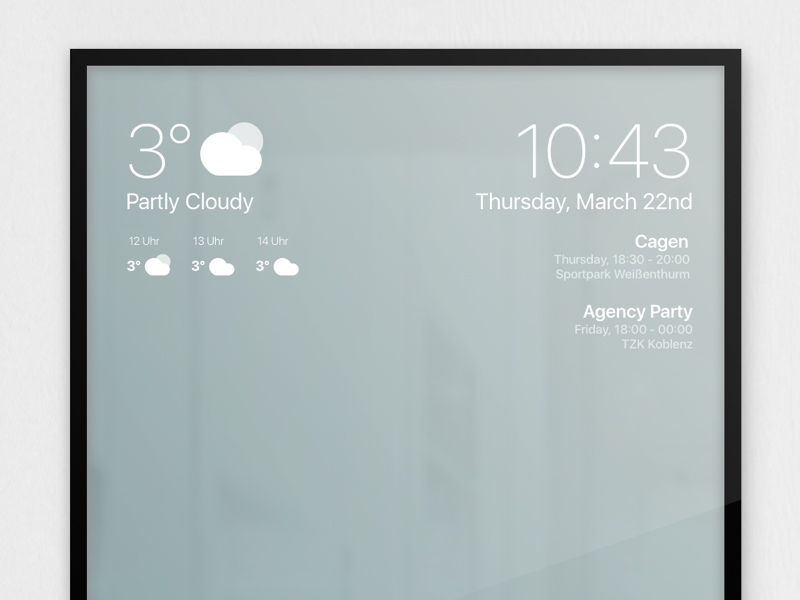 Smart Mirror UI by BRICKMAKERS on Dribbble