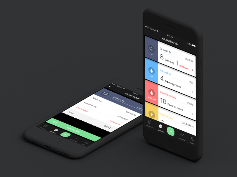 Fatura (Billing app) - Main Screen by Kaan Eryilmaz for Hipo on Dribbble