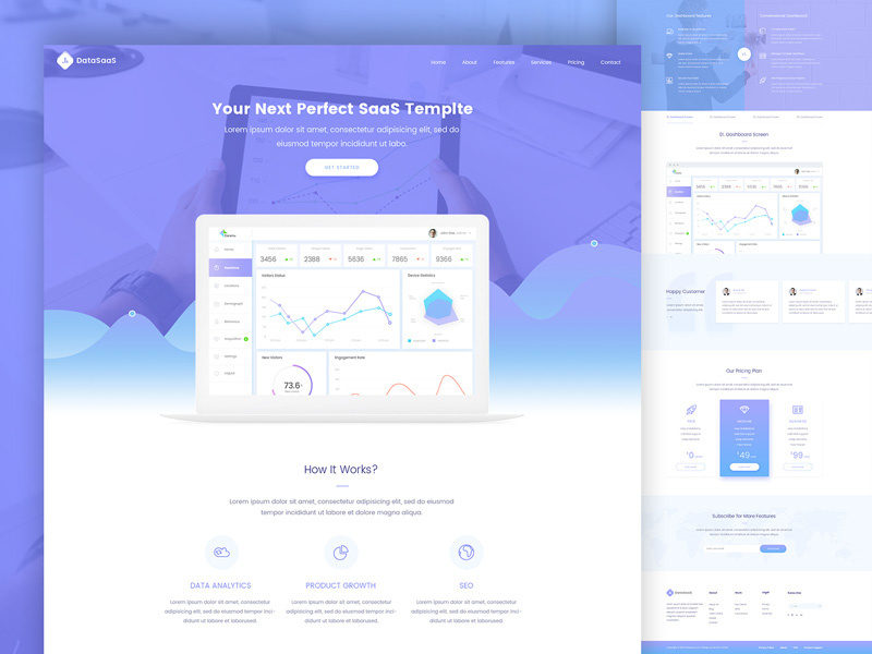 DataSaaS Software Landing Page (SaaS) by Moinul Ahsan for Devloon on ...