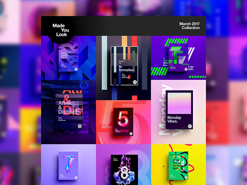 👁Made You Look👁 March 2017 Collection by MadeByStudioJQ on Dribbble