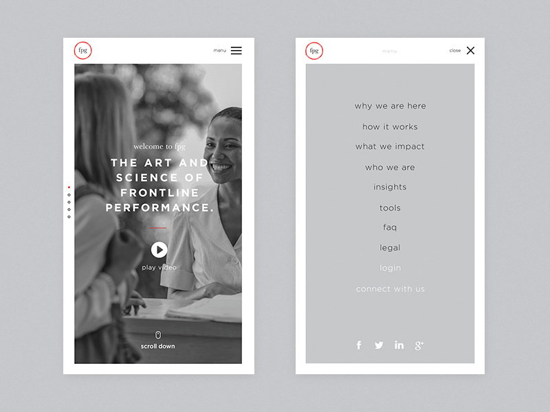 FPG Website Mobile View by Samuel Jimenez on Dribbble