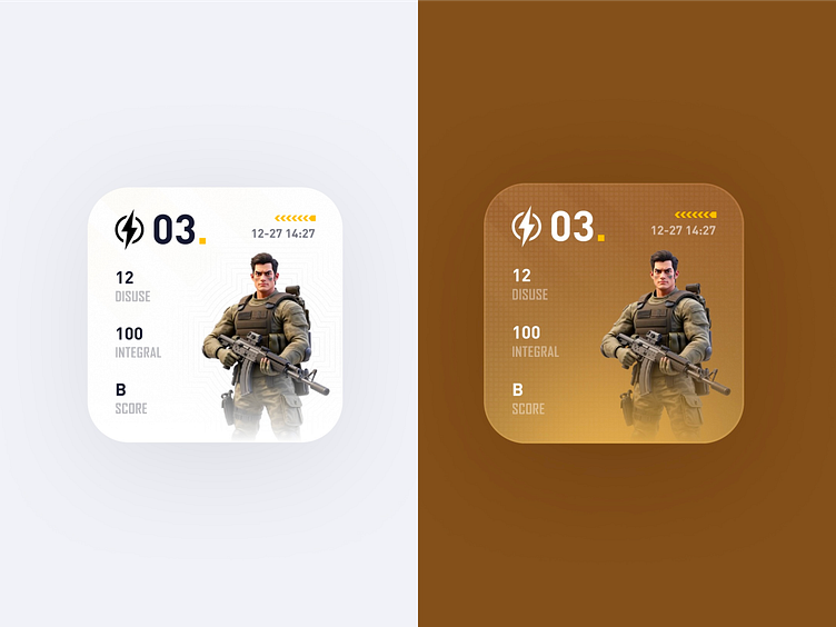 FPS game power ranking widgets by Orone Design on Dribbble