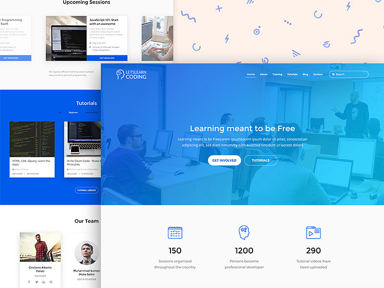 Lets Learn Coding - Landing Page by Md Shamsuddin on Dribbble