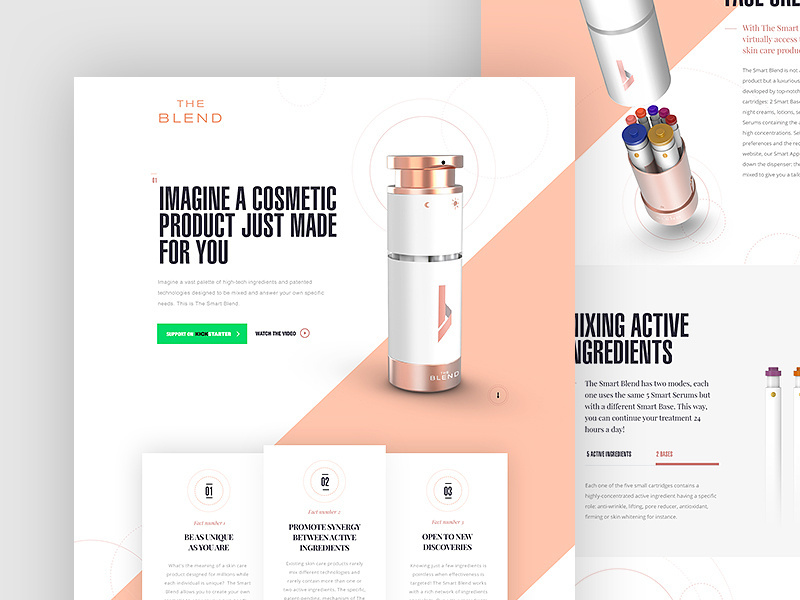 The Smart Blend - Single Page by Dogstudio on Dribbble