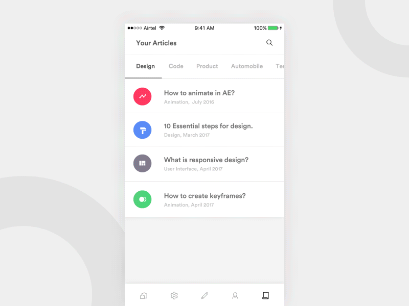 Swipe interaction by Divan Raj on Dribbble