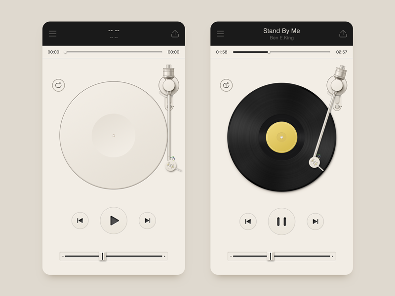 Music Player by MOWU DESIGN on Dribbble
