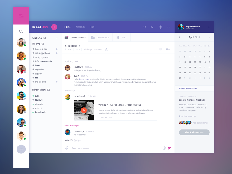 MeetBox - Chat Collaboration by Arief Kurniawan on Dribbble