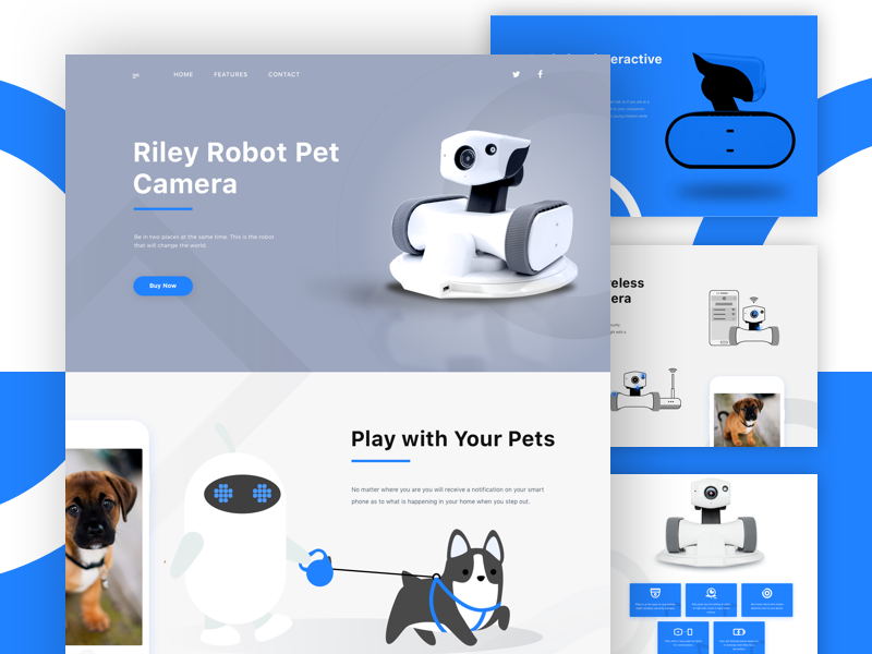 Landing Page - Riley Robot by Sourav Maity on Dribbble