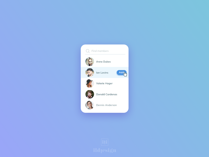 Add Users UI Design by Ildiko Gaspar on Dribbble