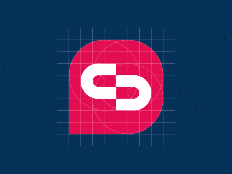 ClickDimensions Logo Construction by Joshua Krohn for Focus Lab on Dribbble