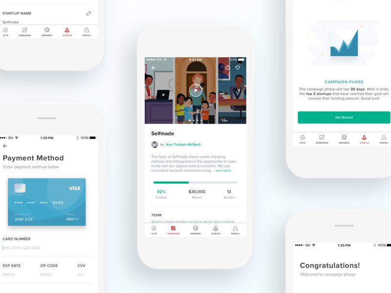 Crowdfunding App UI by Joe Kang on Dribbble