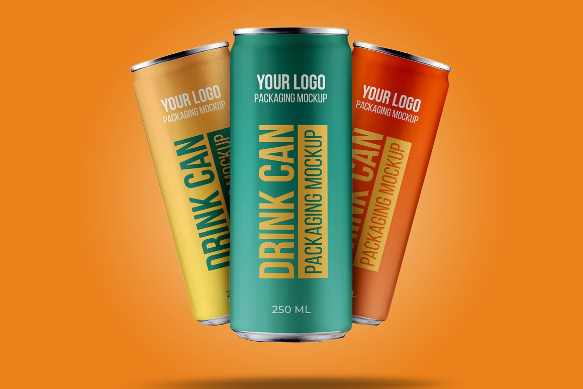 Drink Can Packaging Mockups by Mockup Template PSD on Dribbble