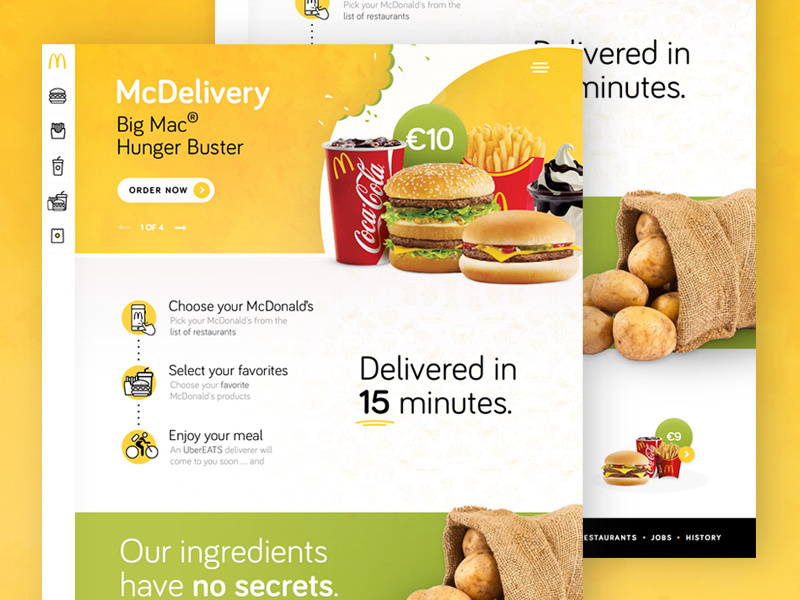 McDonald's landingpage by Seeger Mattijs on Dribbble
