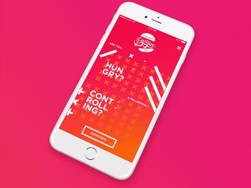Crowd Burger - Complex UI Interaction by Tregg Frank on Dribbble