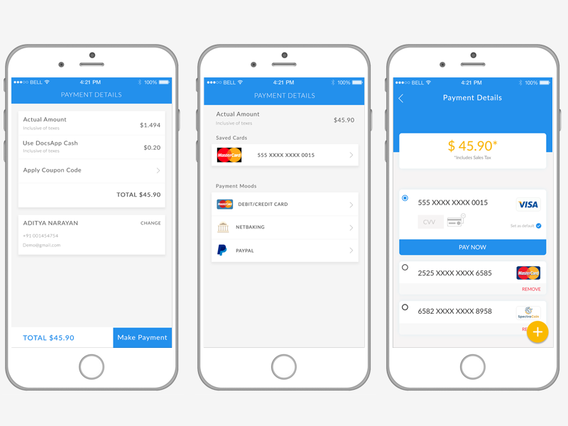 Pay now screens by Vikrant Jain for Codiant Software Technologies on ...