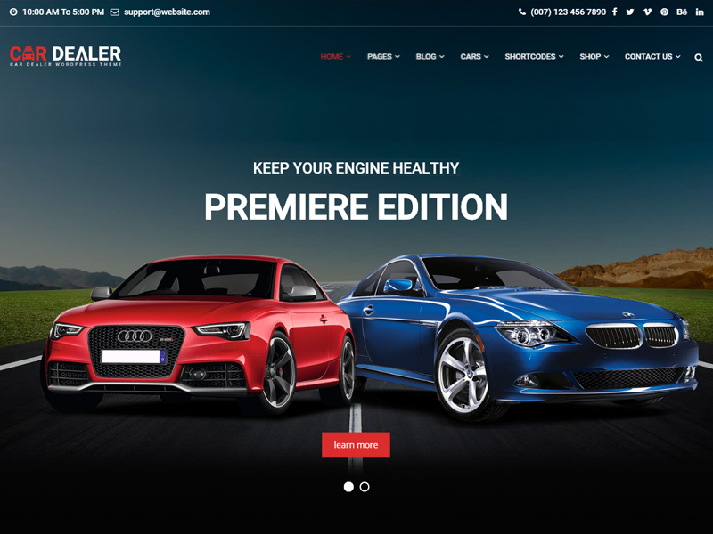 Car Dealer - Automotive Responsive WordPress Theme by Potenza Global ...