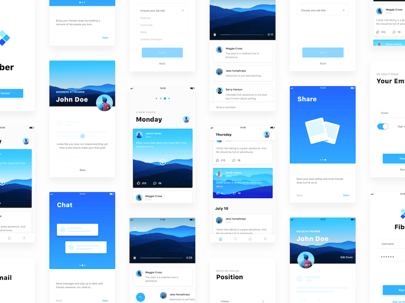 Fiber UI Kit – Overview by Jurre Houtkamp for Framer on Dribbble Fiber UI Kit – Overview by Jurre Houtkamp for Framer on Dribbble