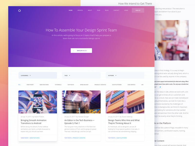 Blog Page Design for Marketing Website by Serhii Pykin on Dribbble