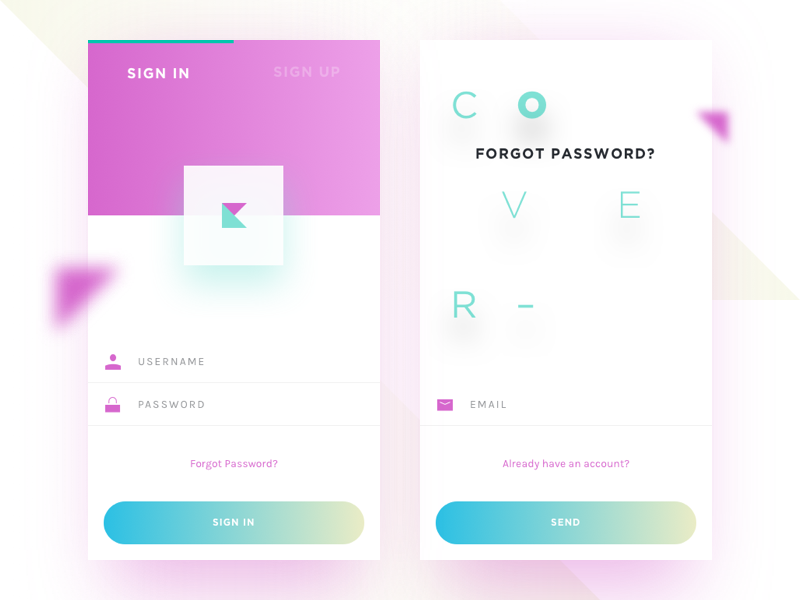Cover UI Kit by Serhiy Ozhibko on Dribbble