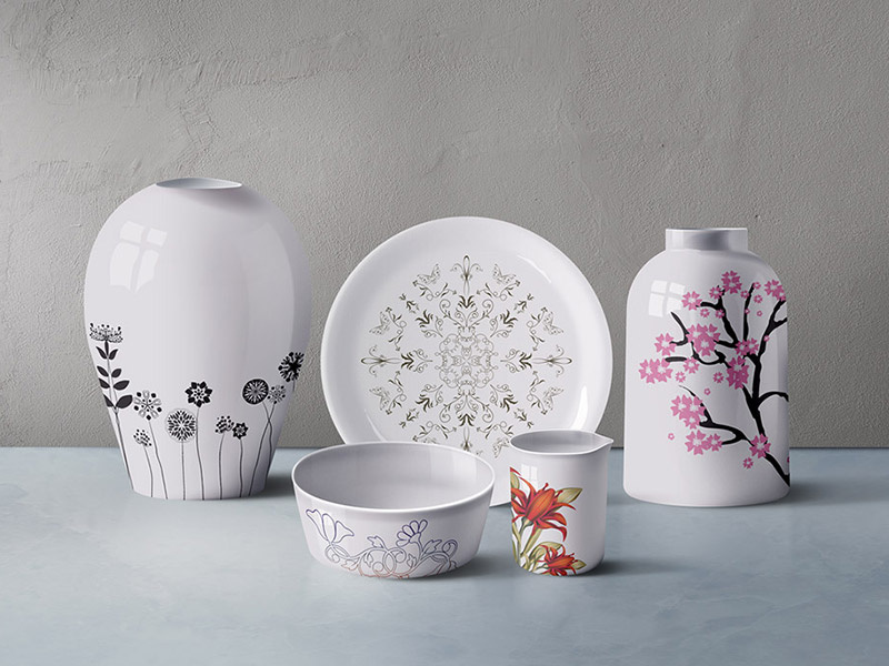 Ceramic Tableware PSD Mockup Set by Graphicsfuel on Dribbble