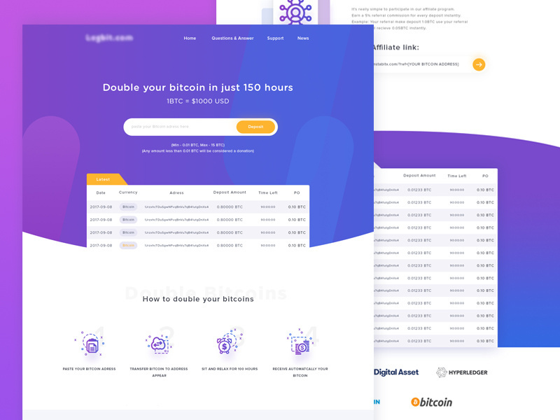 Bitcoin Landing Page by Taufik Ismail for Illiyin Studio on Dribbble