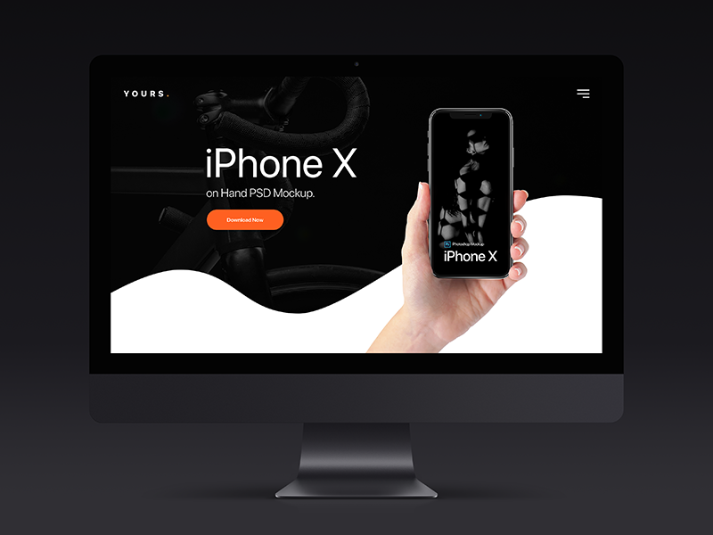 Free Dark Banner - iPhone X on Hand Mockup by Tran Mau Tri Tam on Dribbble