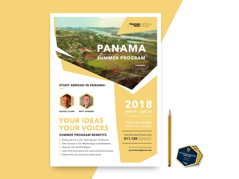 Panama Summer Program Flyer - Georgia Tech by Geunbae "GB" Lee on Dribbble
