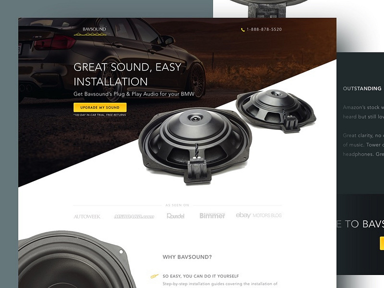 Bavsound Landing Page by Beavis Hari for KlientBoost on Dribbble