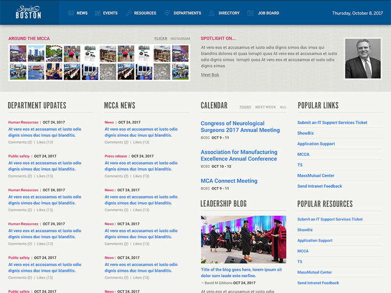Intranet redesign by Officer Dribbble on Dribbble