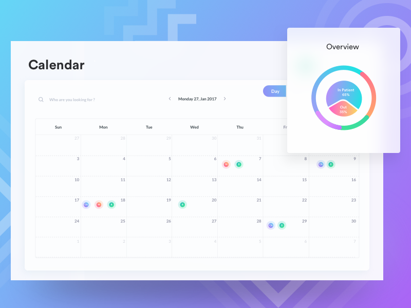 Calendar Desktop version by Johny vino™ on Dribbble