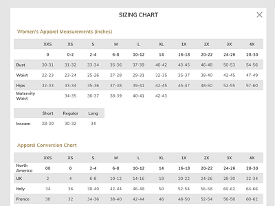 Size Chart designs, themes, templates and downloadable graphic elements ...
