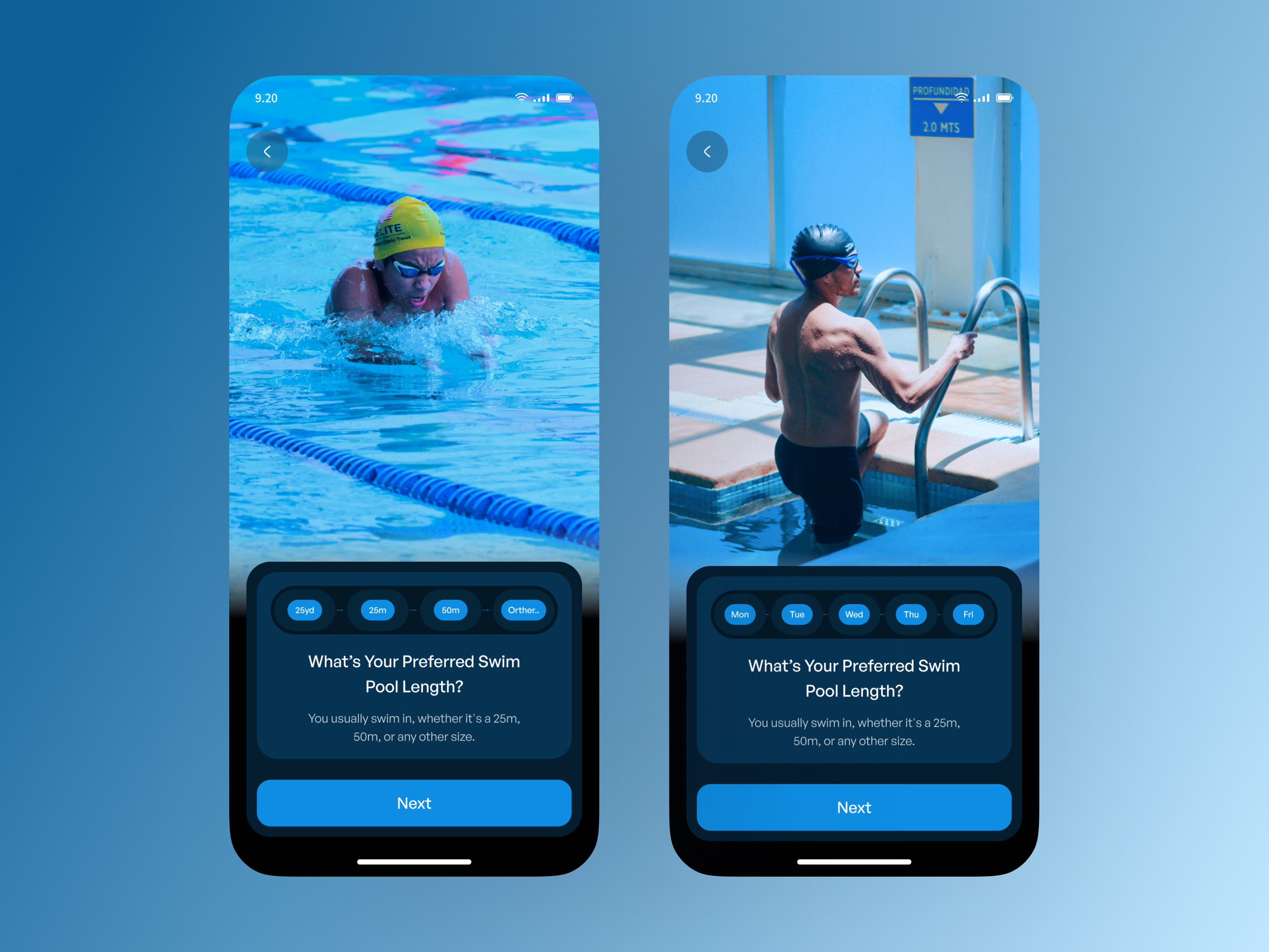 Swimming iOS Mobile app by Ruhul kabir on Dribbble