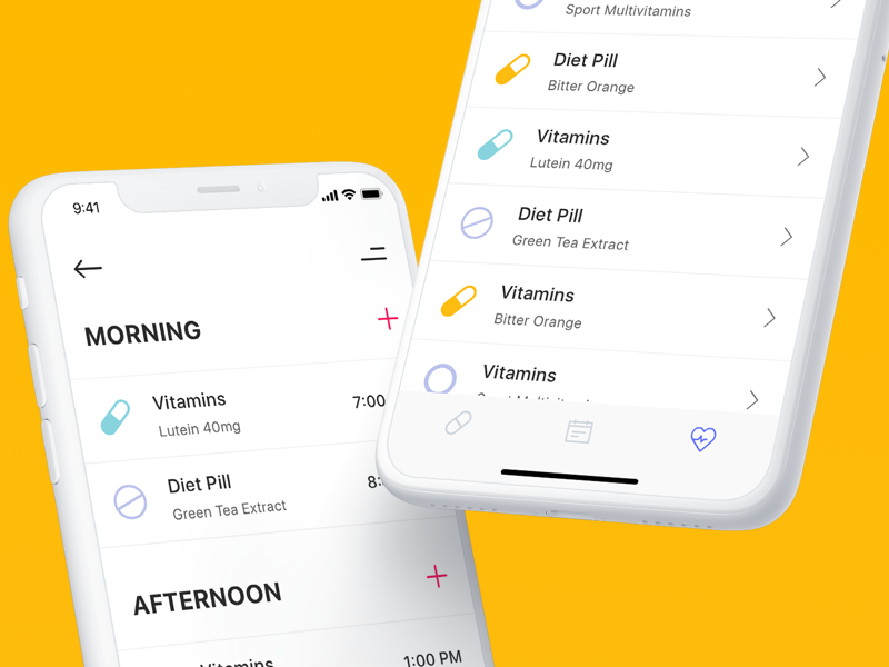 WIP - Medical Reminder App Pt 2 by Tim Pleiko-Izik on Dribbble