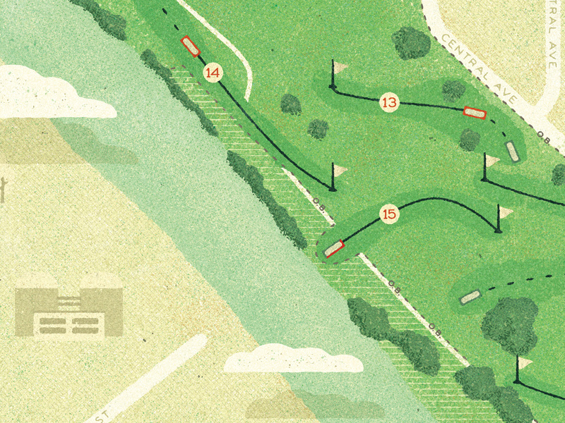Final Disc Golf Map by Jared Shofner on Dribbble