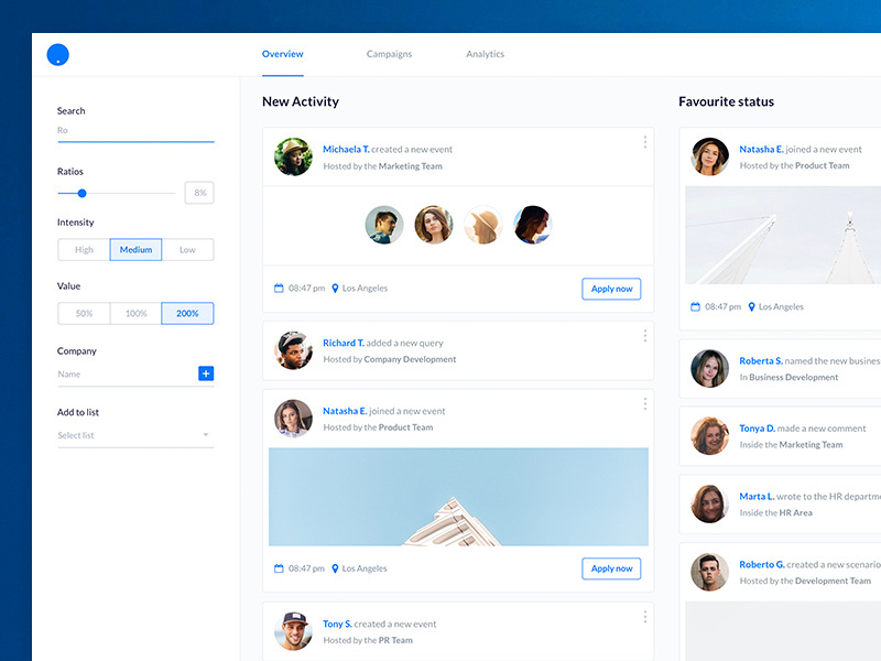 Social Network UI Design by Pierluigi Giglio on Dribbble