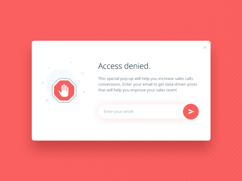 Access Denied pop-up by Gorilla Studio on Dribbble