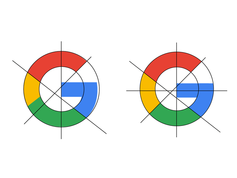 Google logo optical view by Bala UX on Dribbble