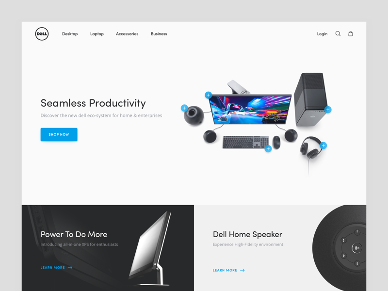 Dell Landing Page by David Huynh on Dribbble