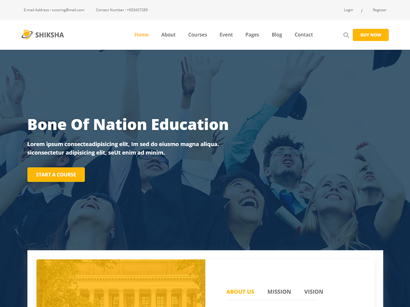 Shiksha - Education HTML5 Template by HasTech on Dribbble
