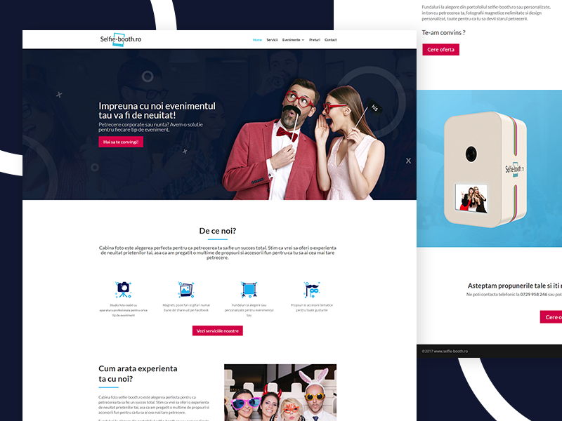 Photo Booth Website Design by Vlad Petrescu on Dribbble