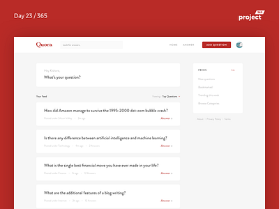 Quora Redesign designs, themes, templates and downloadable graphic ...