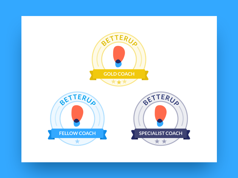 Coaching Community Badges by Monica Okubo for BetterUp on Dribbble