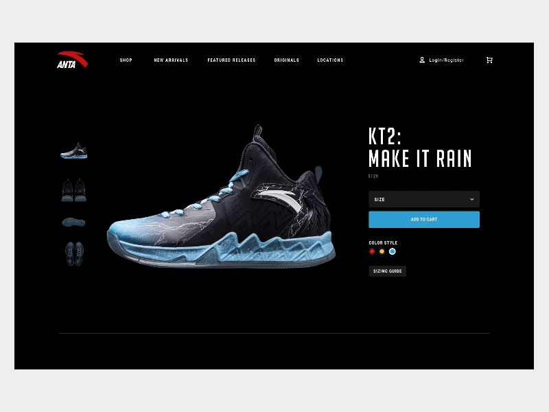 Anta - Product Page by Julian Lozano for Fishermen Labs on Dribbble