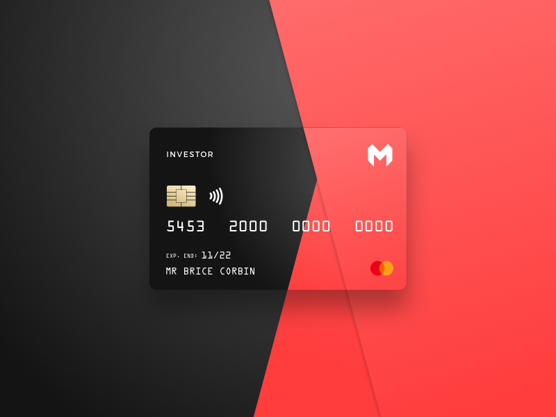 Credit card design by Brice Corbin on Dribbble