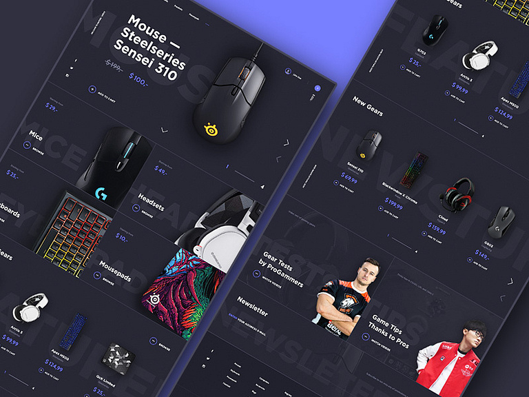 #5 GamingGear Shop - #5 Shots for Practice by Matt Wojtaś on Dribbble
